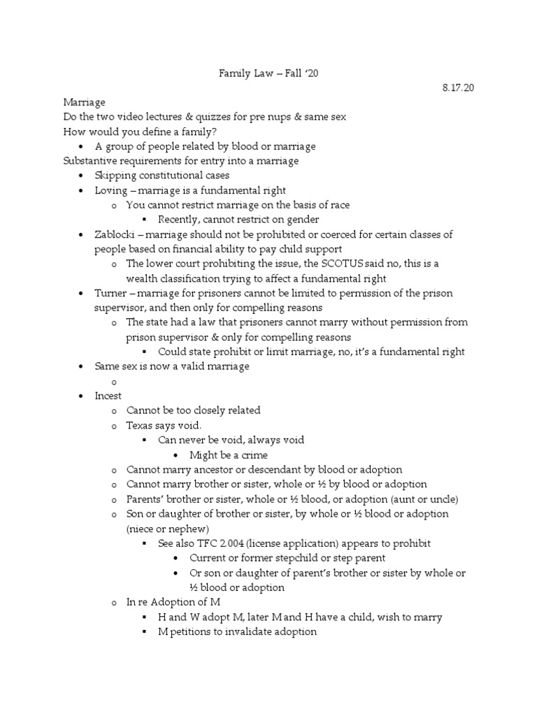 Family Law Notes | PDF | Alimony | Divorce