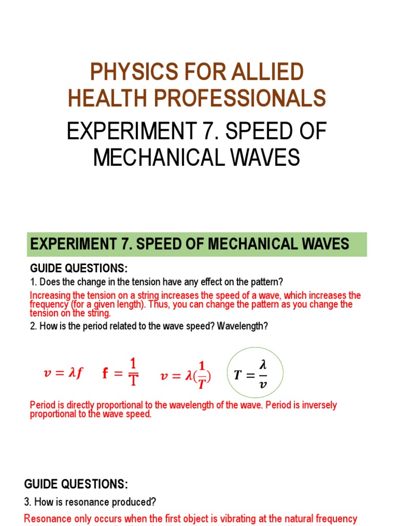 Experiment 7 9 Guide Questions With Answers Pdf Resonance Electrical Resistance And