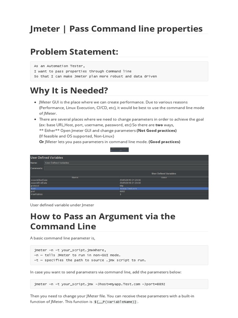 Jmeter Pass Command Line Properties | PDF | Command Line Interface | Parameter (Computer ...