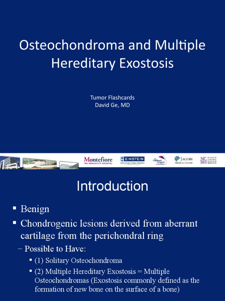 Tumor Flash Cards - Osteochondroma and Multiple Hereditary Exostosis | PDF | Bone ...