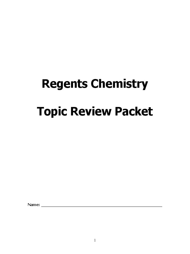 Regents Topic Review Year Packet | PDF | Atoms | Atomic Nucleus