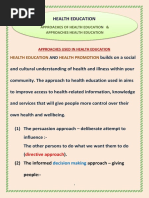 Health Education Notes | PDF | Motivation | Motivational
