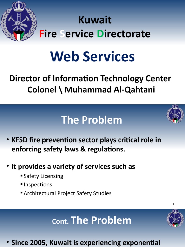 Kuwait Fire Service Directorate1 | PDF | Web Service | World Wide Web