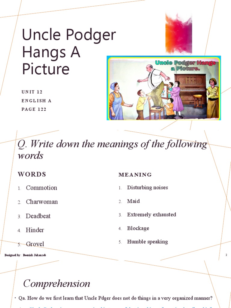 Uncle Podger Hangs A Picture | PDF