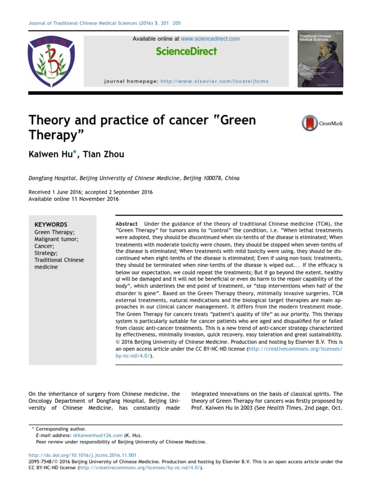 TCM Cancer Teorija I Praksa Green Therapy | PDF | Traditional Chinese ...