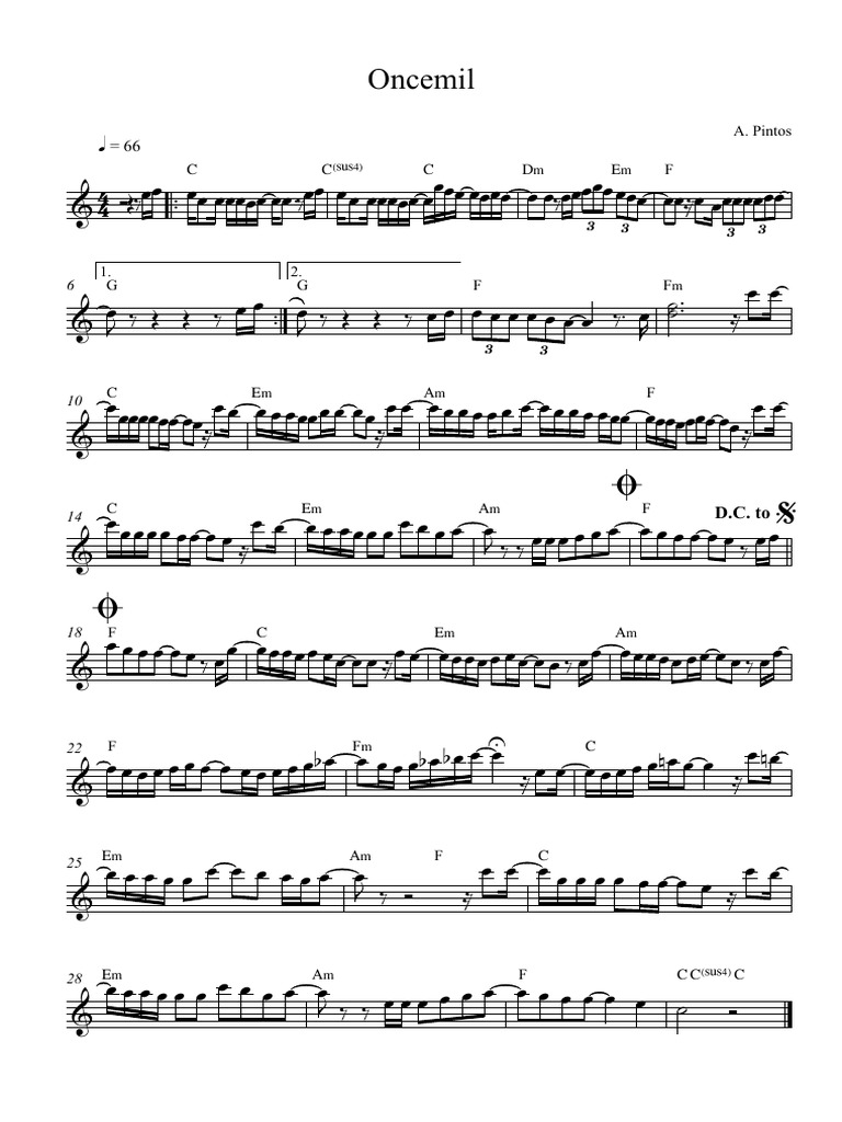 Oncemil - Partitura Completa | PDF