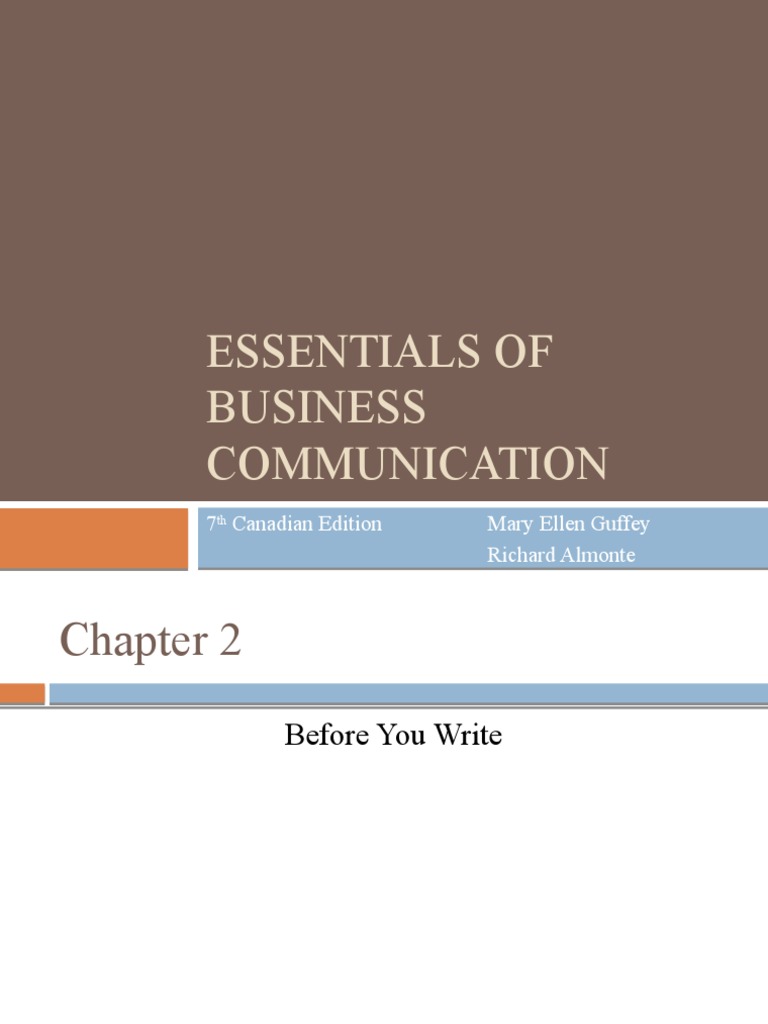 Essentials of Business Communication: 7 Canadian Edition Mary Ellen ...