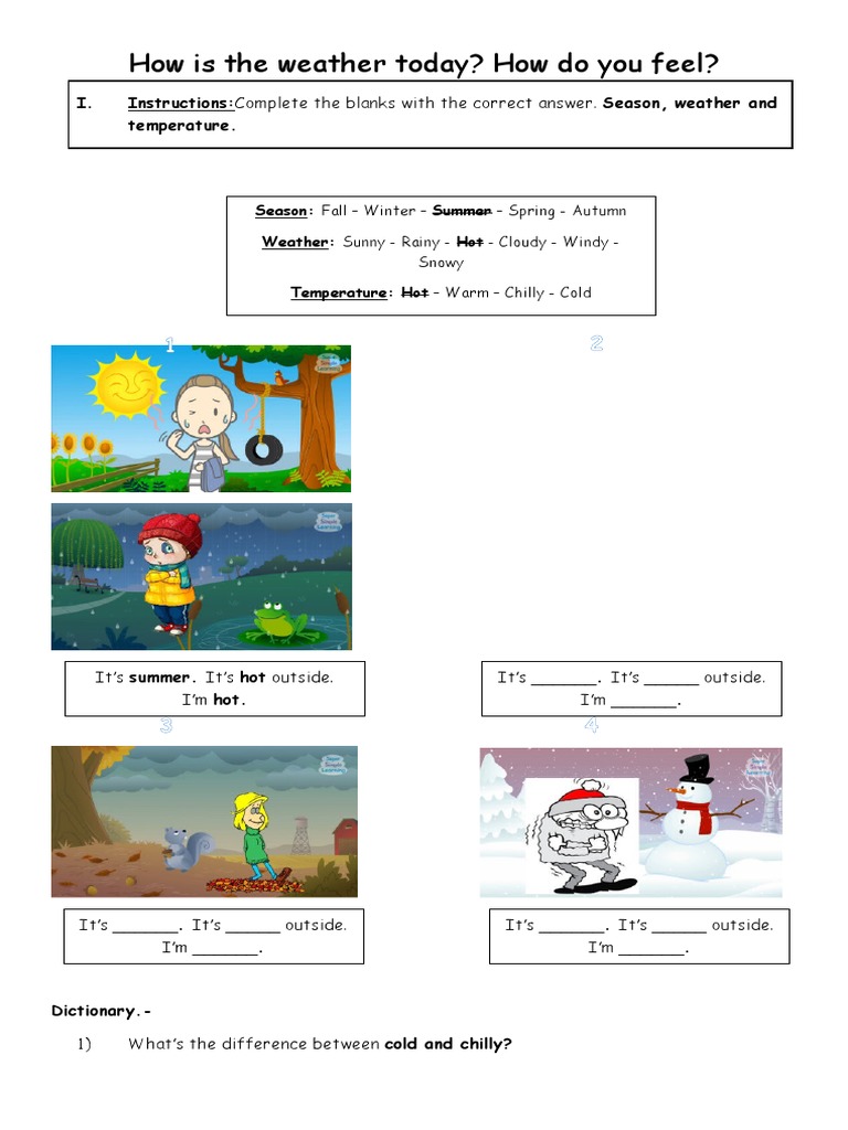 Weather and Clothing Vocabulary Guide | PDF