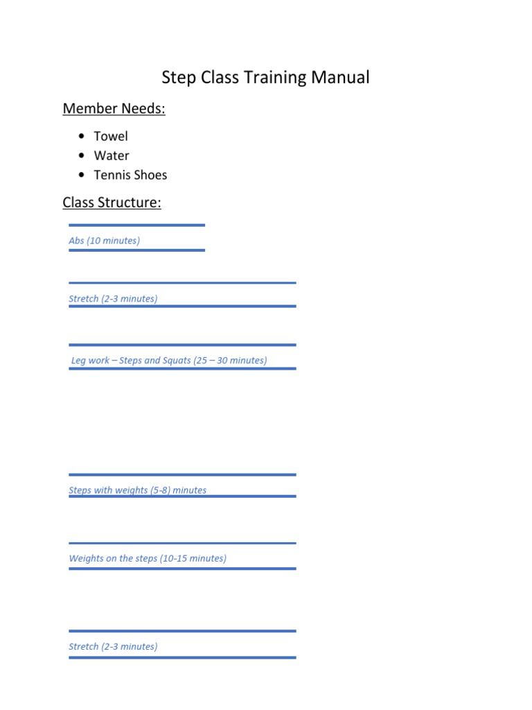 Step Class Training Manual 2 | PDF