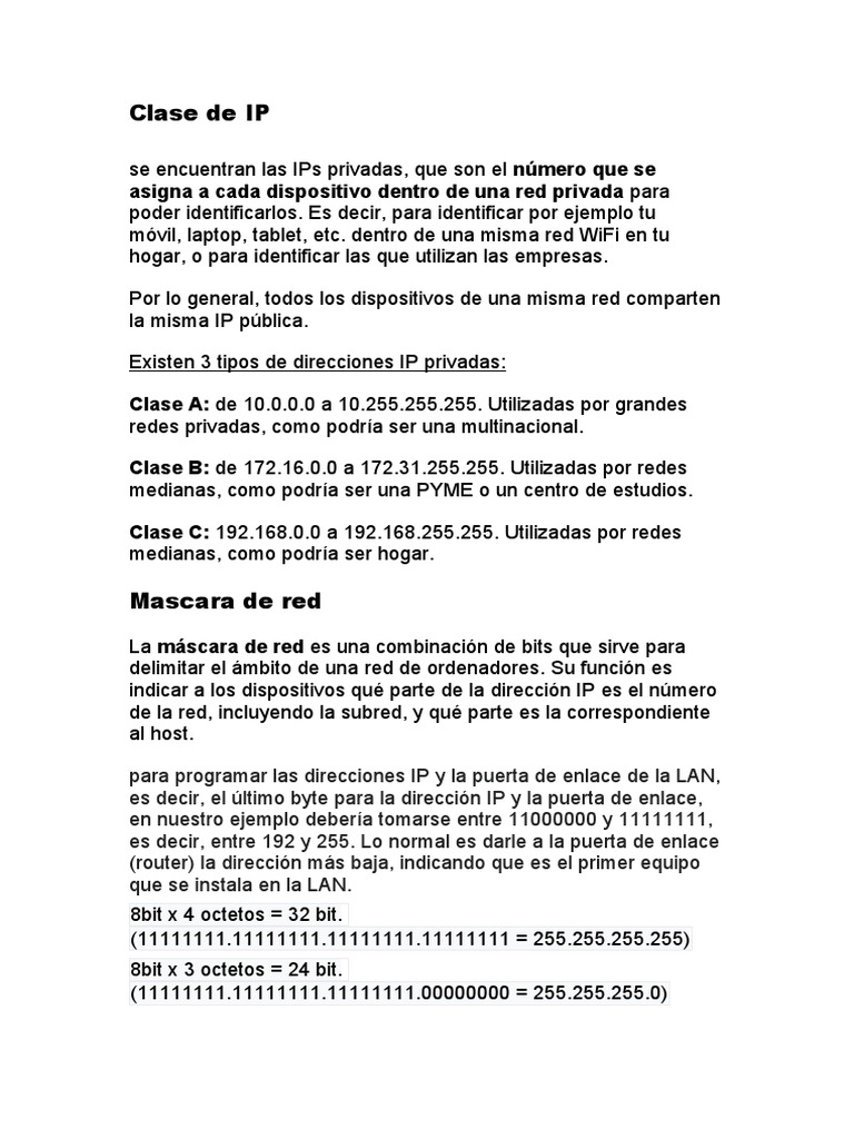 Clases de IP | PDF