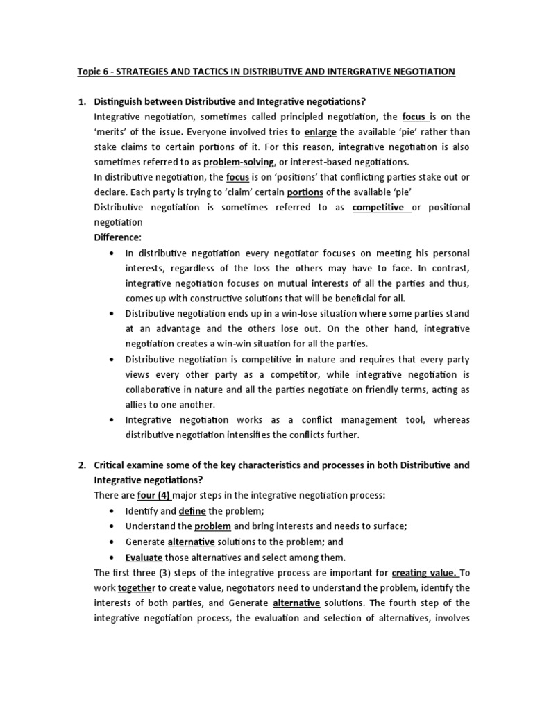 HRM702 - Topic 6 | PDF | Bargaining | Negotiation