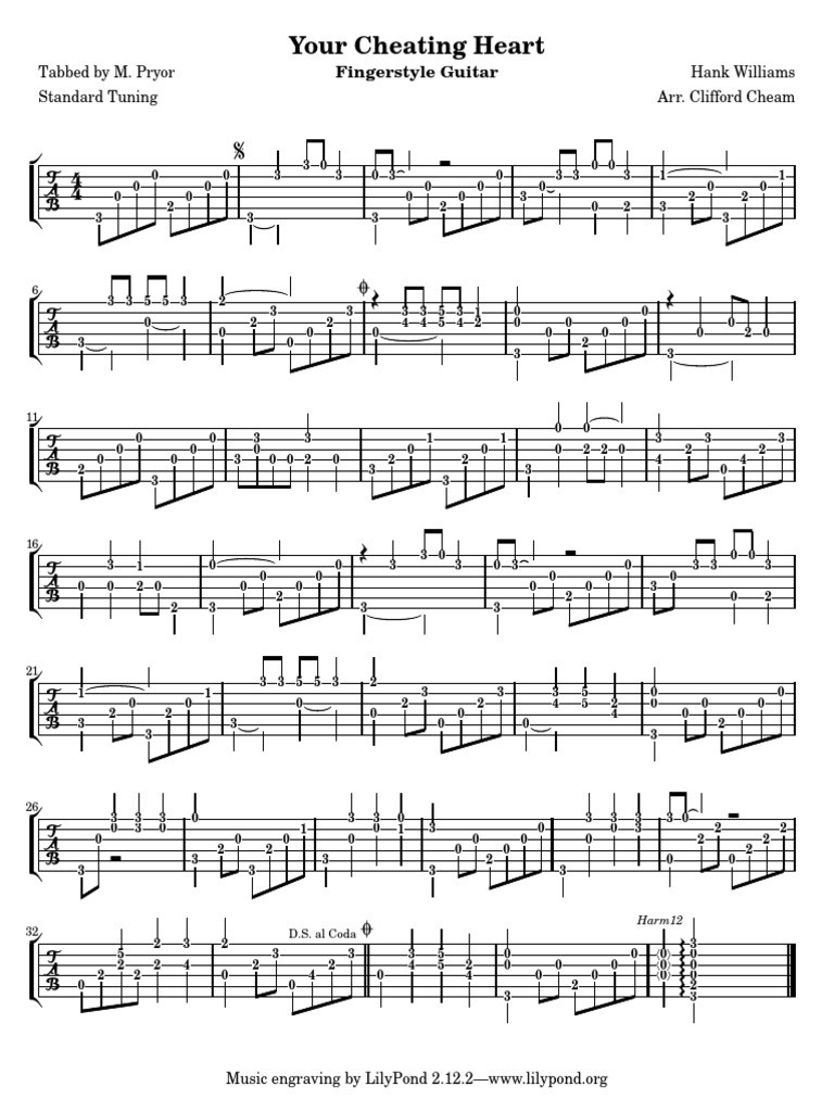 Your Cheating Heart | PDF | Guitar Family Instruments | Guitars
