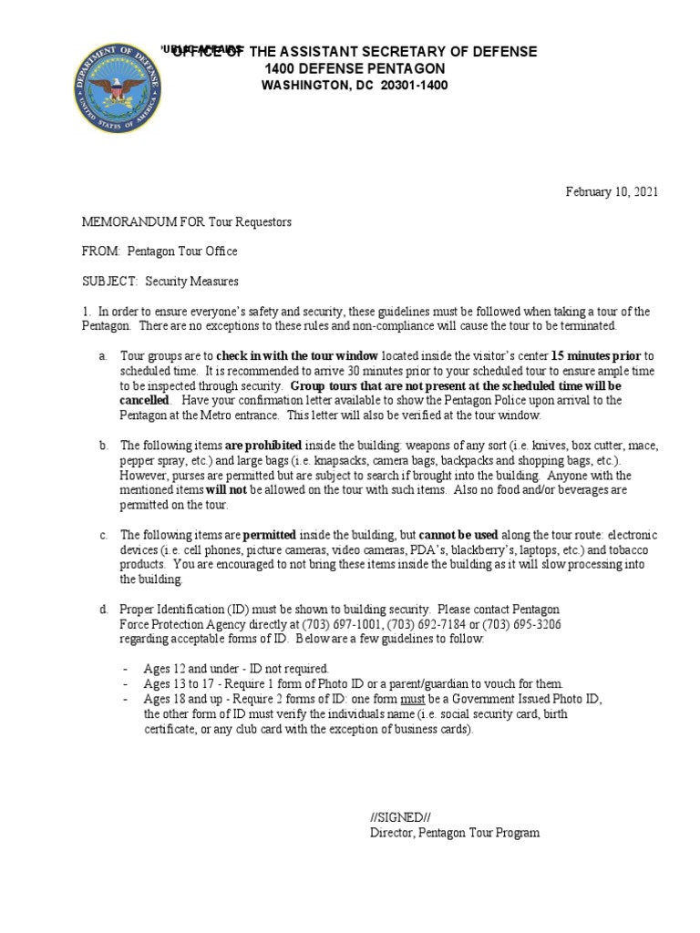 Pentagon Security Measures | PDF