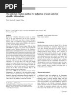 Modified Kocker's Method for Shoulder Dislocation | PDF | Shoulder ...