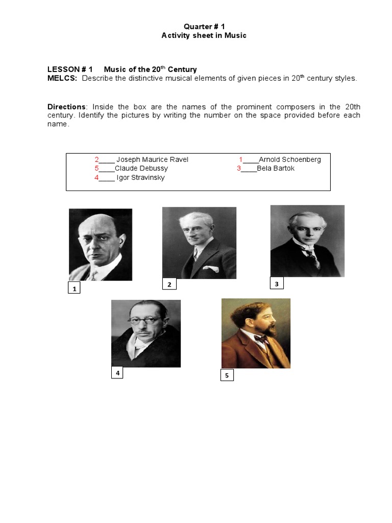 Century Styles.: - Joseph Maurice Ravel - Arnold Schoenberg - Claude ...