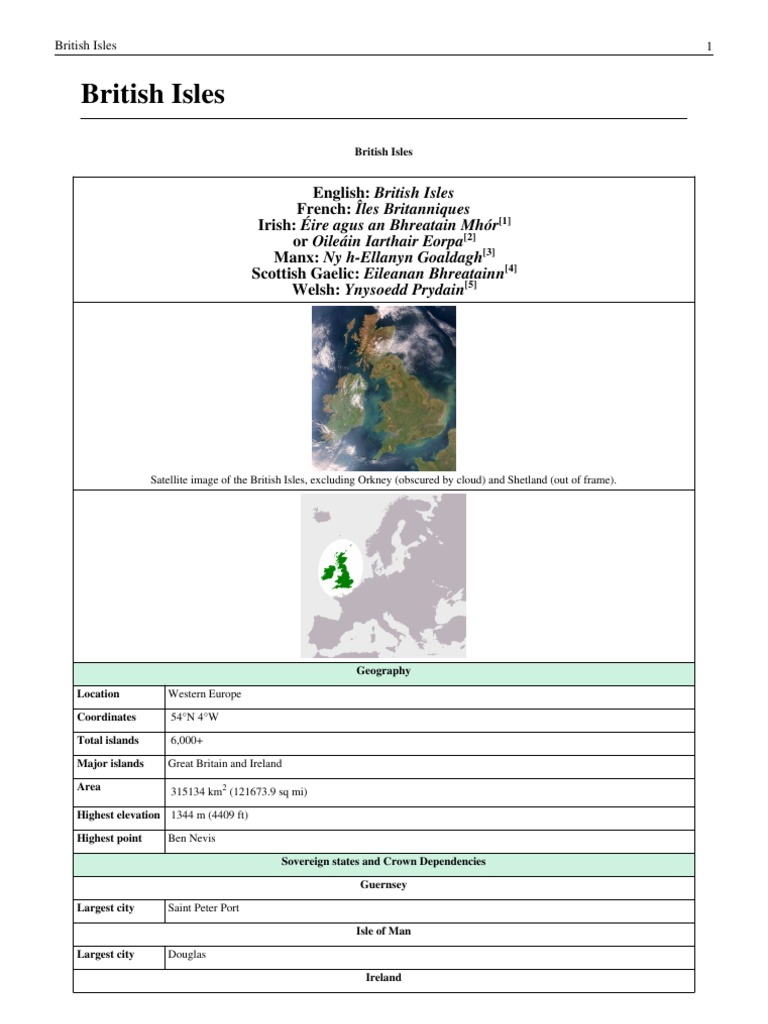 The British Isles | PDF | British Isles | Ireland