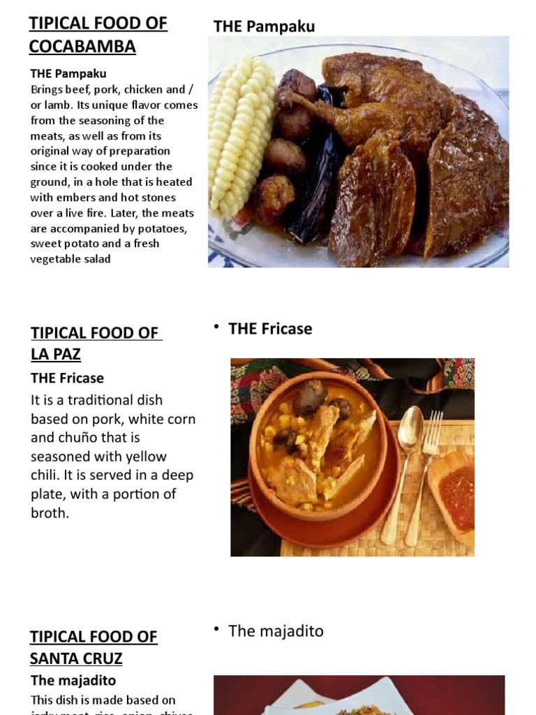 TYPICAL FOODS OF BOLIVIA - Focus Project | PDF | Cuisine Of The ...