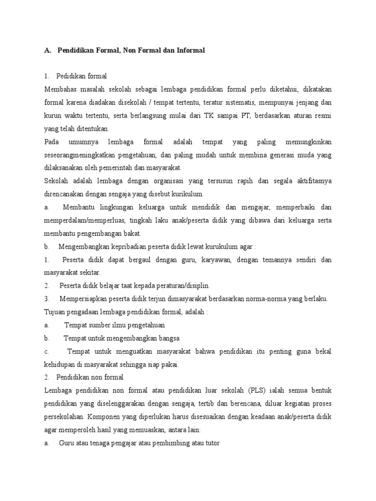 Pend. Luar Sekolah | PDF
