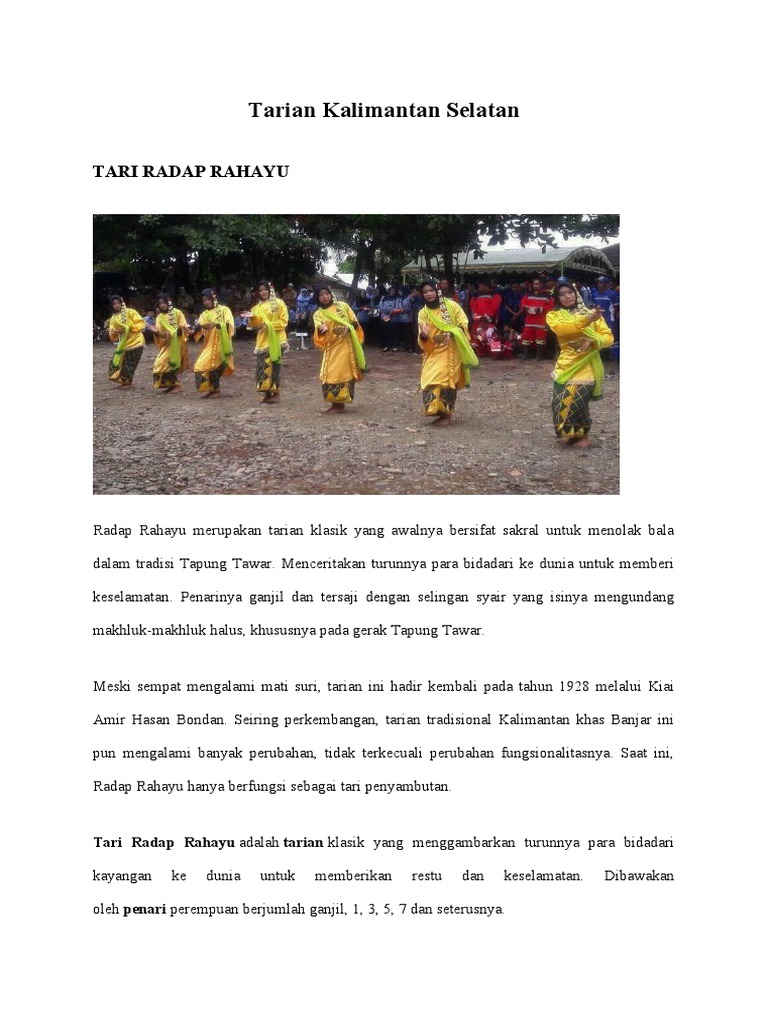 Tarian Adat Kalimantan Selatan