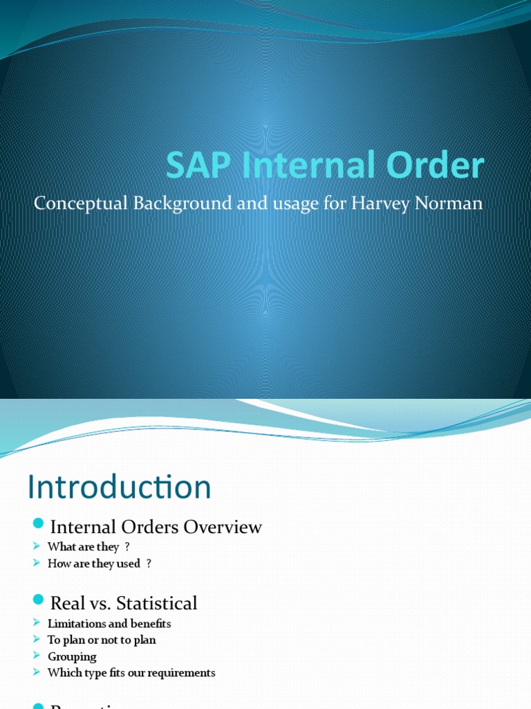 SAP Internal Order | PDF | Cost | Dividend