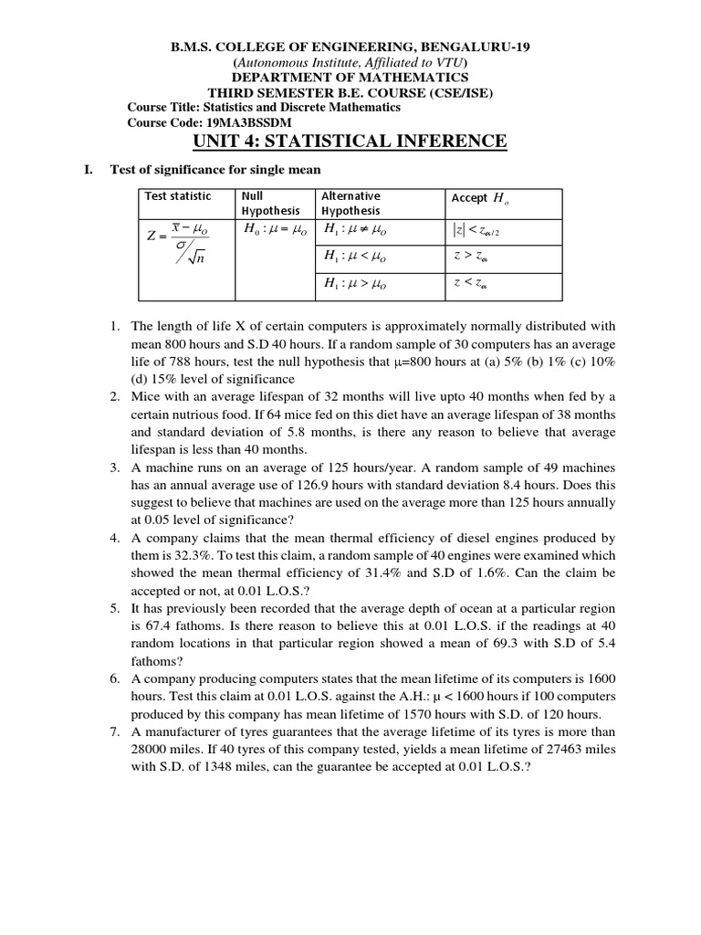 Statistical Inference Test Significance | PDF | Goodness Of Fit ...