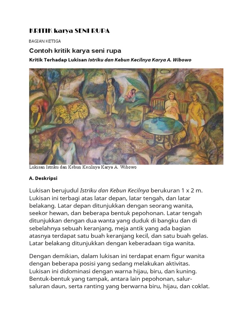 KRITIK Karya SENI RUPA BAGIAN 3 | PDF