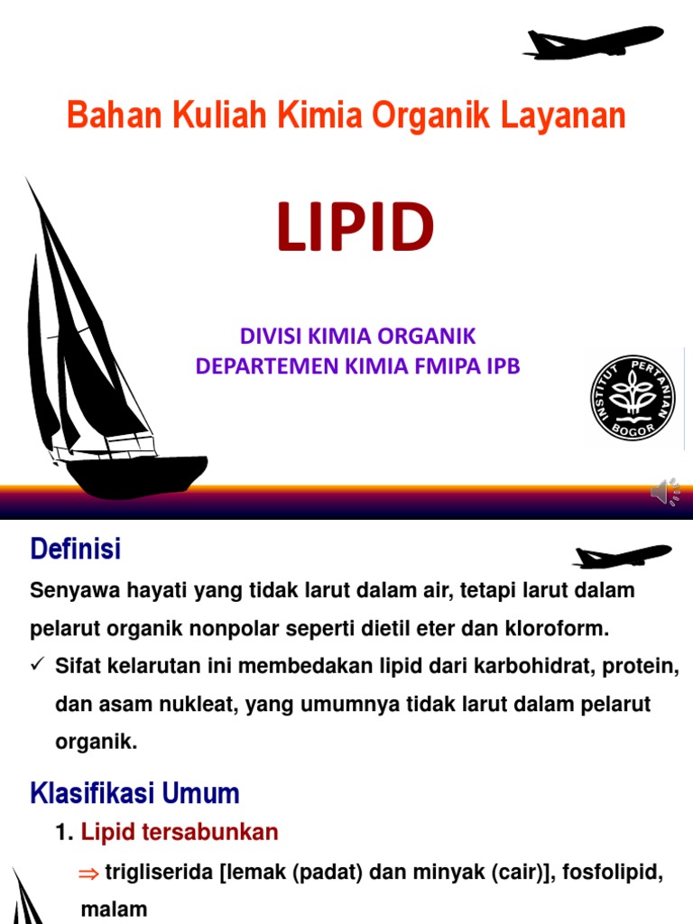 Struktur dan Klasifikasi Lipid Biokimia | PDF | Sains & Matematika
