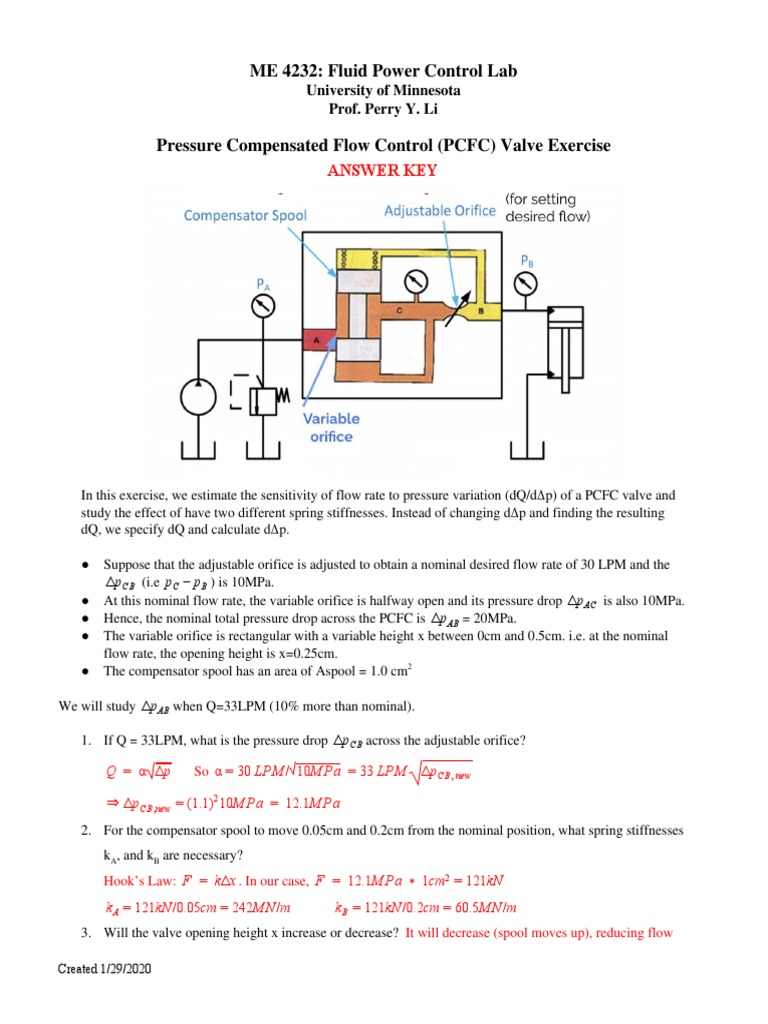 PCFC Valve Sensitivity Analysis | PDF | Flow Measurement | Dynamics ...