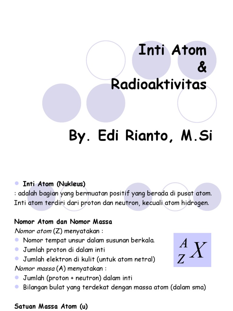 Inti Atom Radioaktivitas | PDF