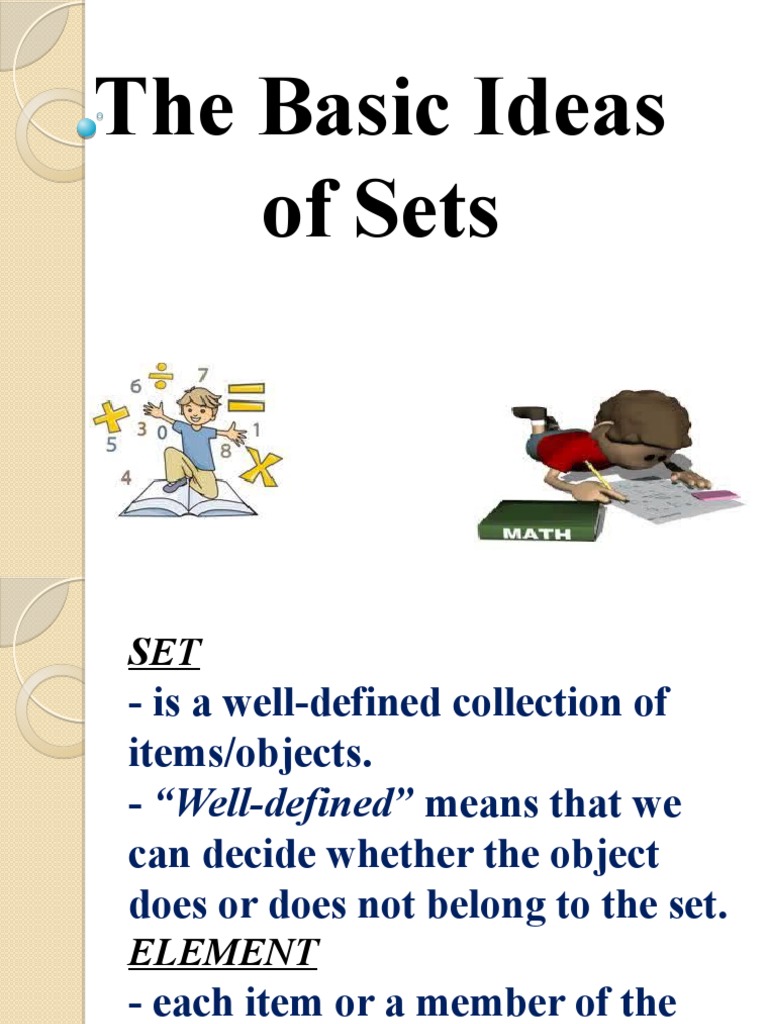 The Basic Ideas of Sets | PDF