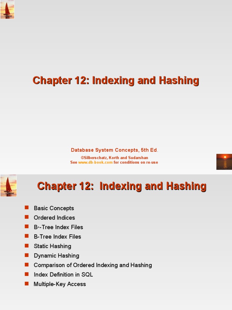 Chapter 12: Indexing and Hashing | PDF | Database Index | Computer Data