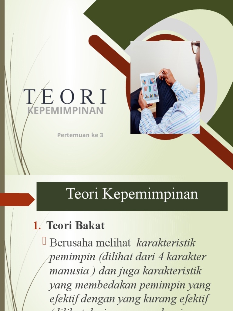 Pertemuan 3 Teori Kepemimpinan | PDF