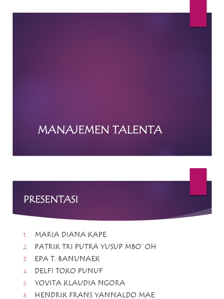 Manajemen Talenta Pdf