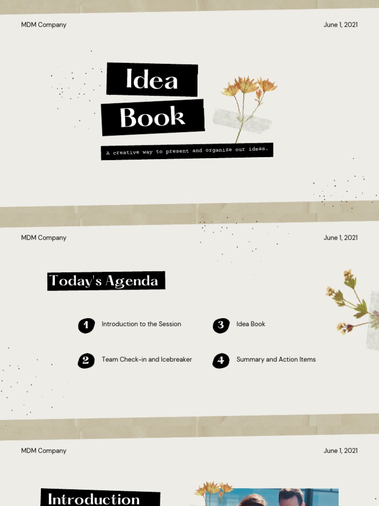 Papercraft Idea Book Brainstorm Presentation | PDF
