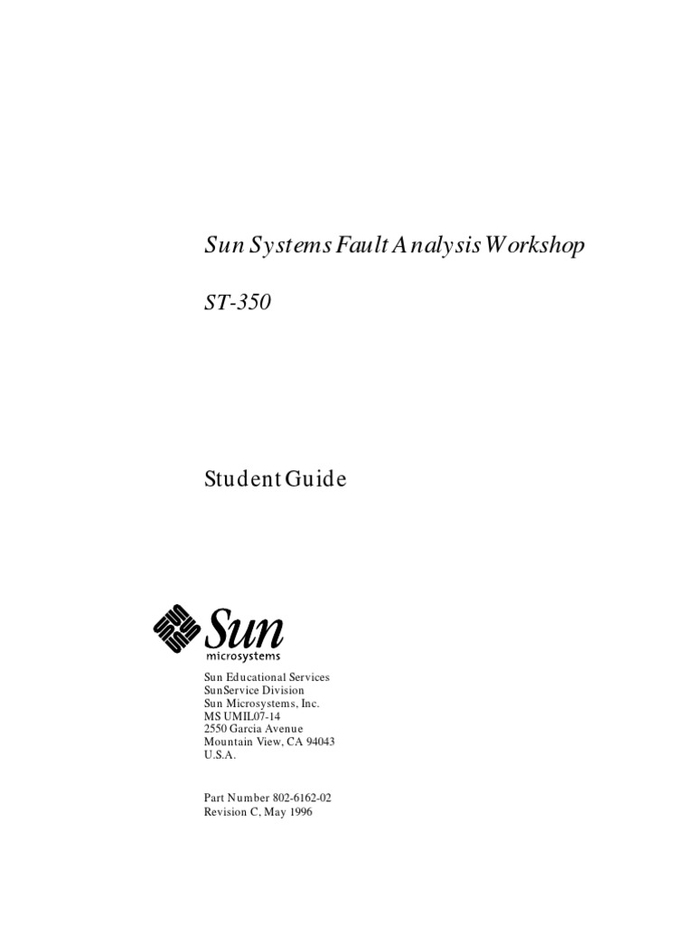 ST350 - Sun Systems Fault Analysis Workshop - SG - 0596 | PDF | Command ...