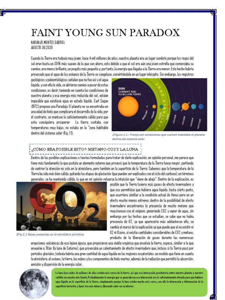 Faint Young Sun Paradox | PDF | Era de Hielo | Tierra