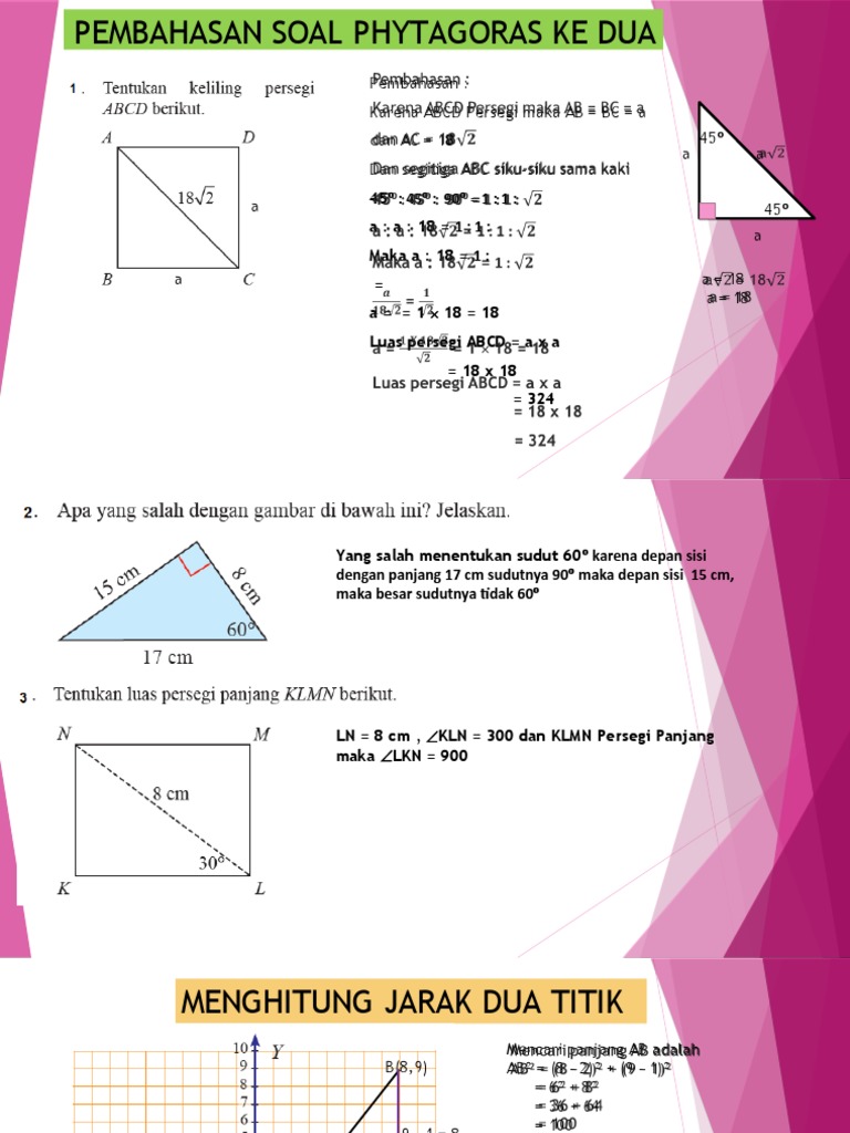 Pembahasan Soal Tripel Phytagoras Kedua | PDF