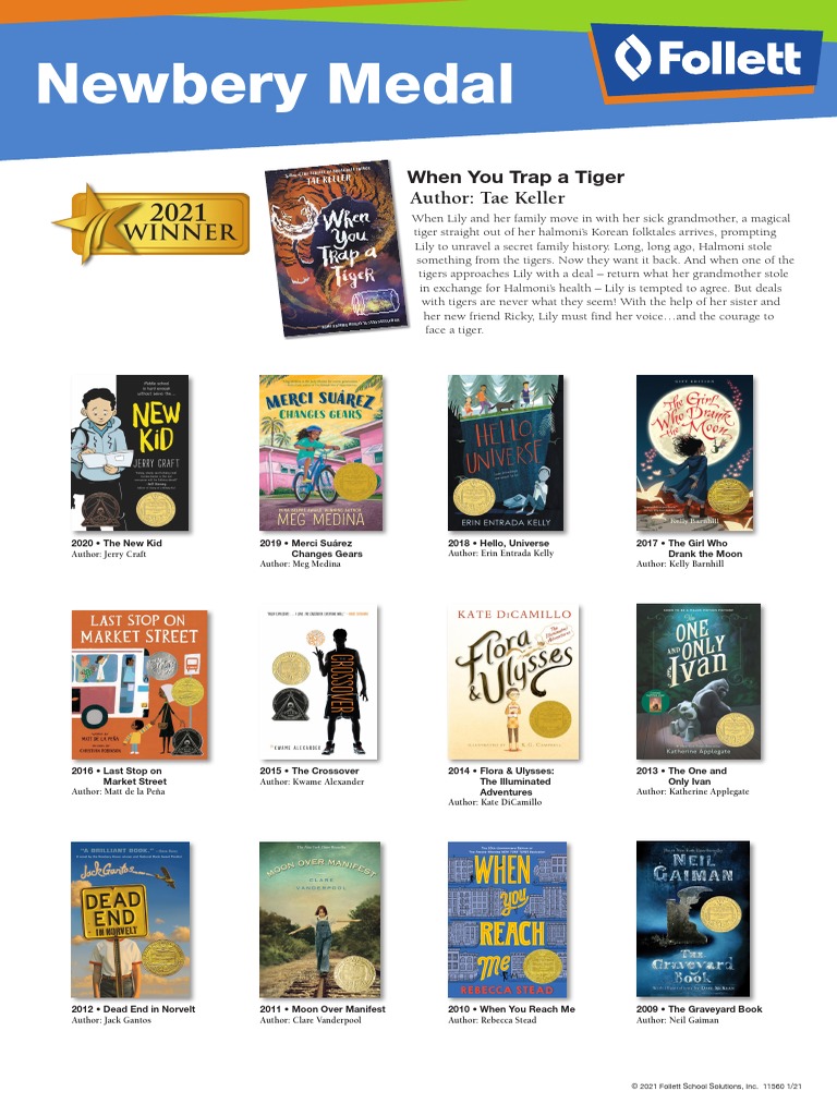 Newbery Medal-Poster-2021 | PDF | American Literary Awards | Children's ...