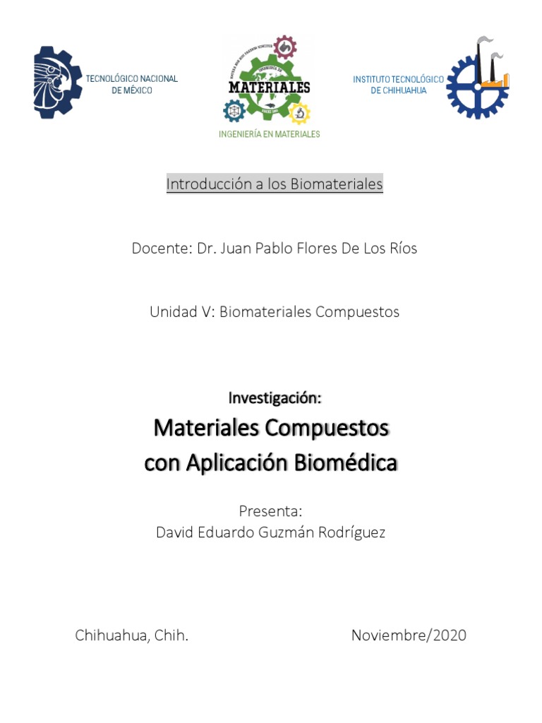 Materiales Compuestos Con Aplicación Biomédica | PDF | Biomaterial | Hueso