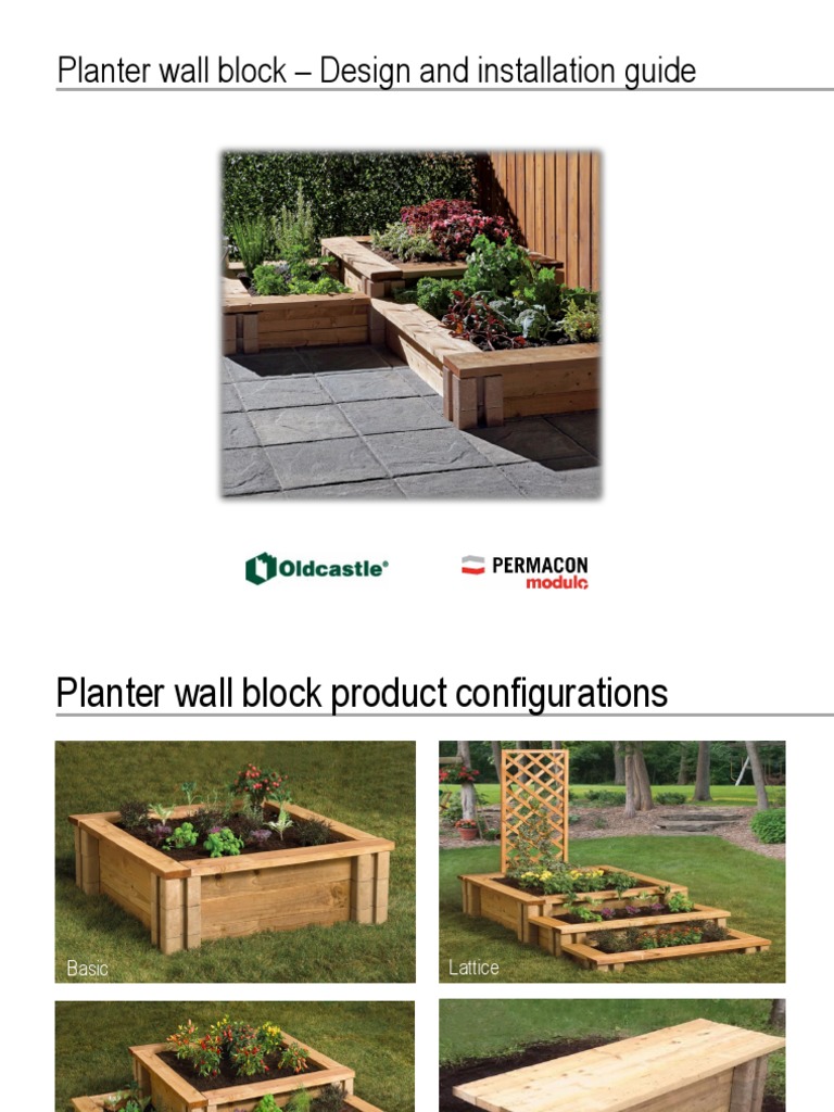 Planter Wall Block Installation Guide | PDF | Lumber | Civil Engineering
