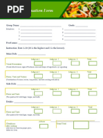 Food Taste Panel Evaluation Form 2 | PDF | Career & Growth