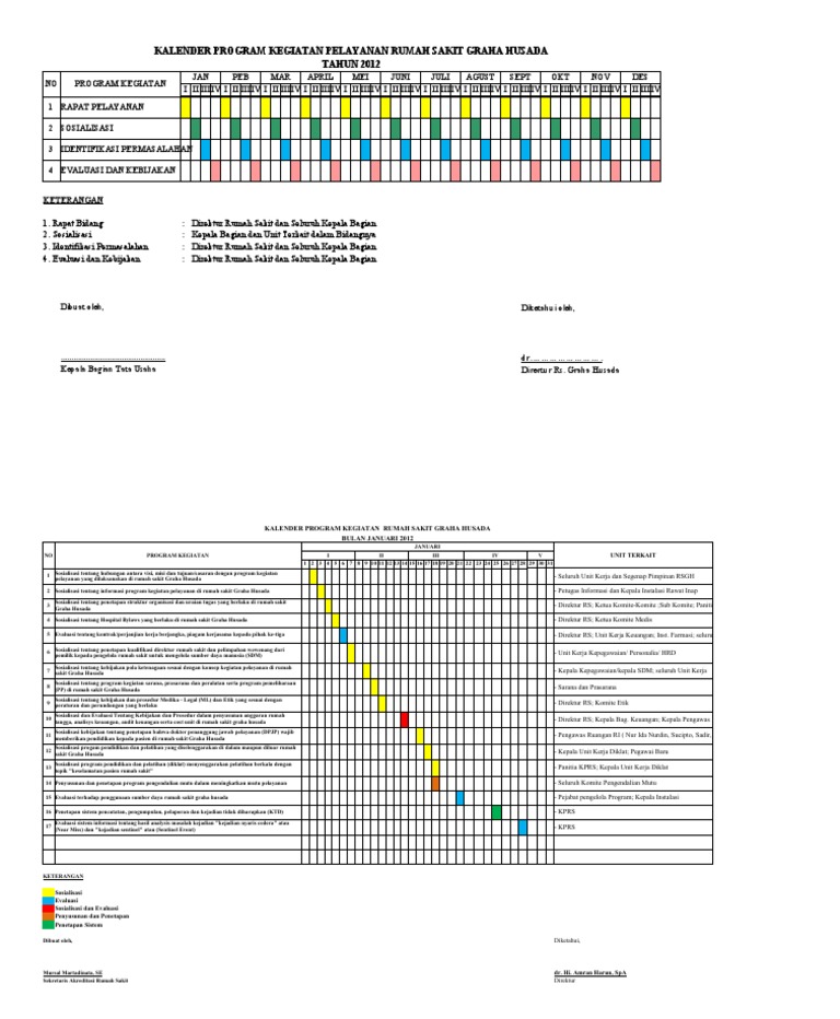 Kalender Program Kerja | PDF