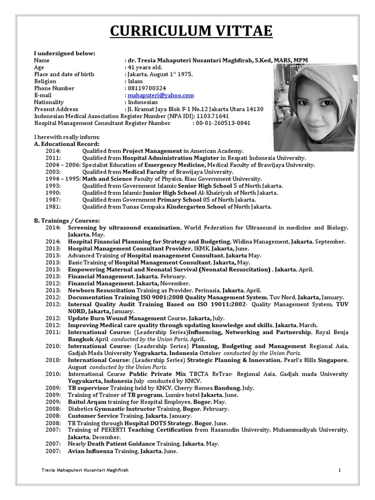 Curriculum Vitae DR Fifi | PDF | Medical School | Medicine