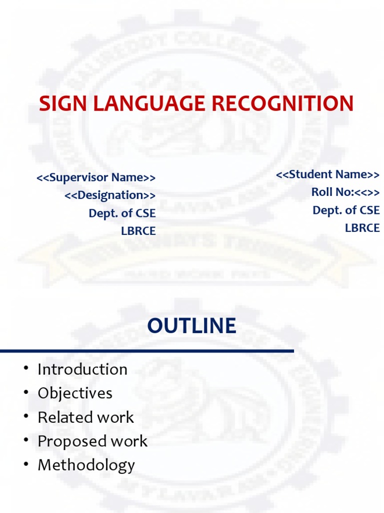 Project-PPT-Sign Language | PDF | Sign Language | Machine Learning