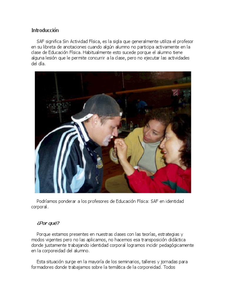 Construccion de La Identidad Corporal | PDF | Educación Física ...