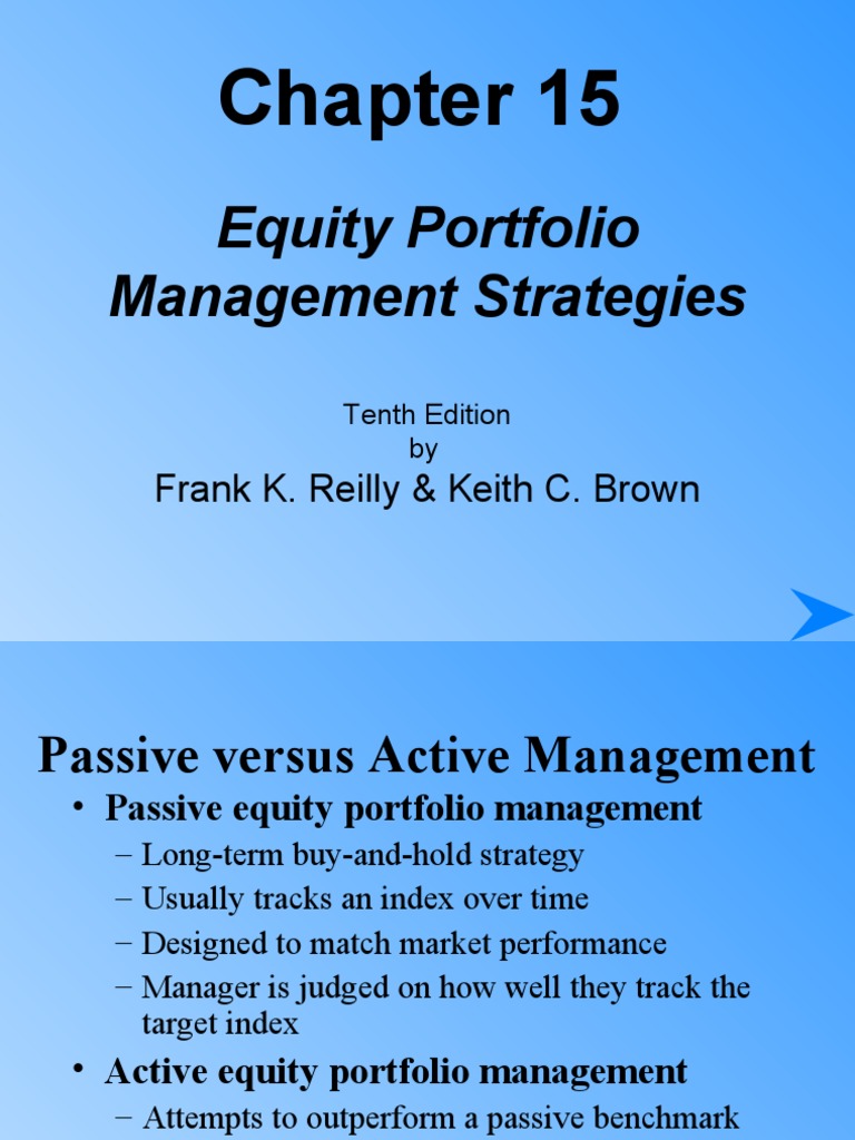 Chapter 15 (Equity Portfolio Management Strategies) | PDF | Stock ...