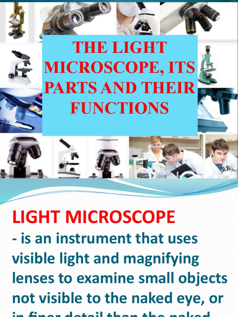 The Light Microscope, Its Parts and Their Functions | PDF | Microscope ...