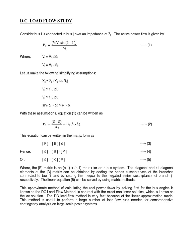 DC Load Flow Study | PDF