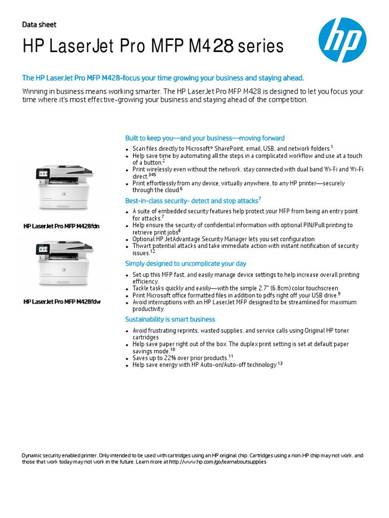 The HP Laserjet Pro MFP M428-Focus Your Time Growing Your Business and ...