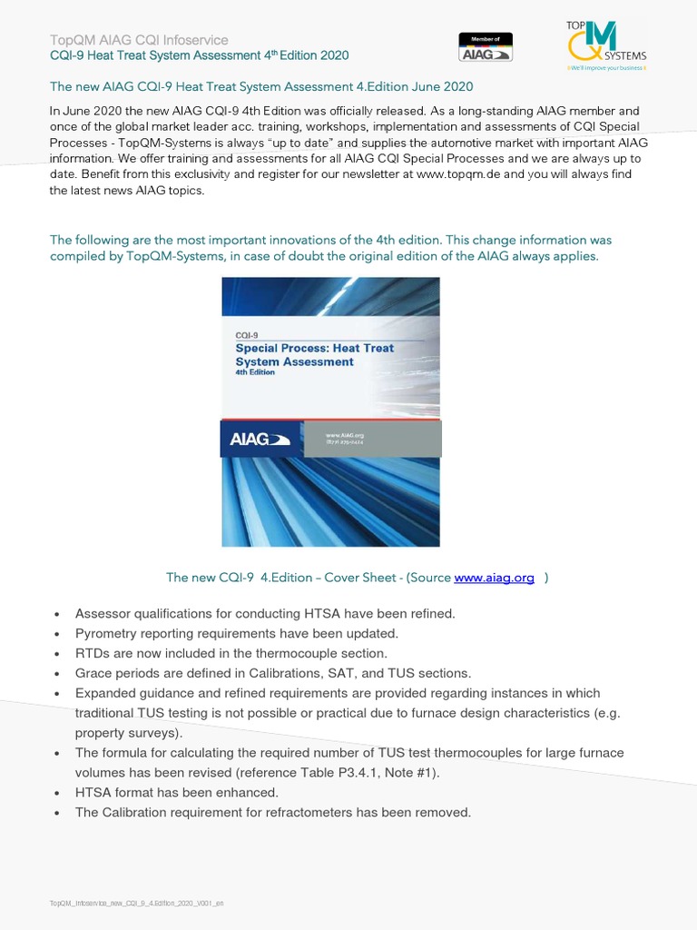 Topqm Infoservice New Cqi 9 4.edition 2020 v001 en | PDF | Heat ...